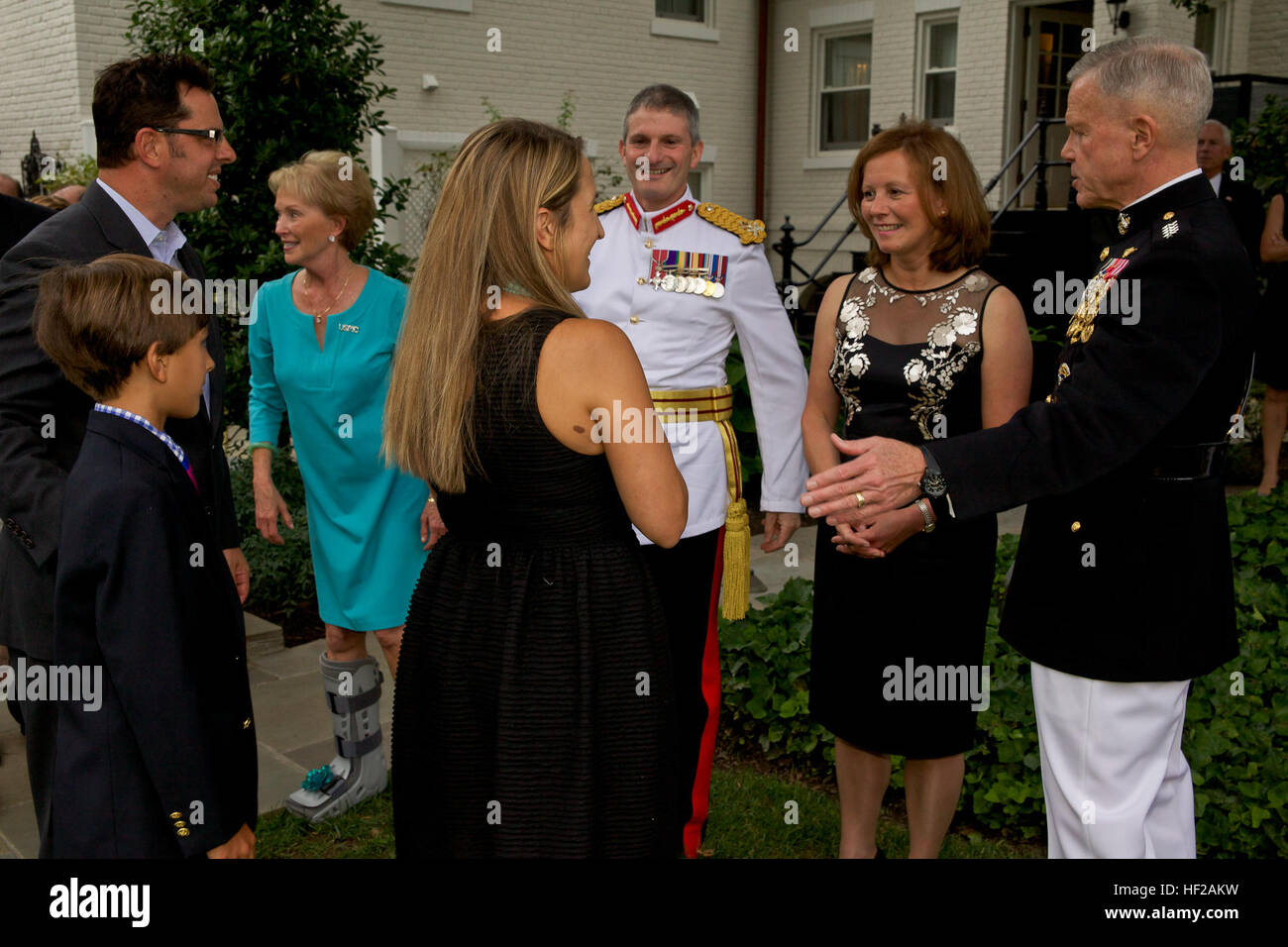From center, the Evening Parade guest of honor, Commandant General of ...