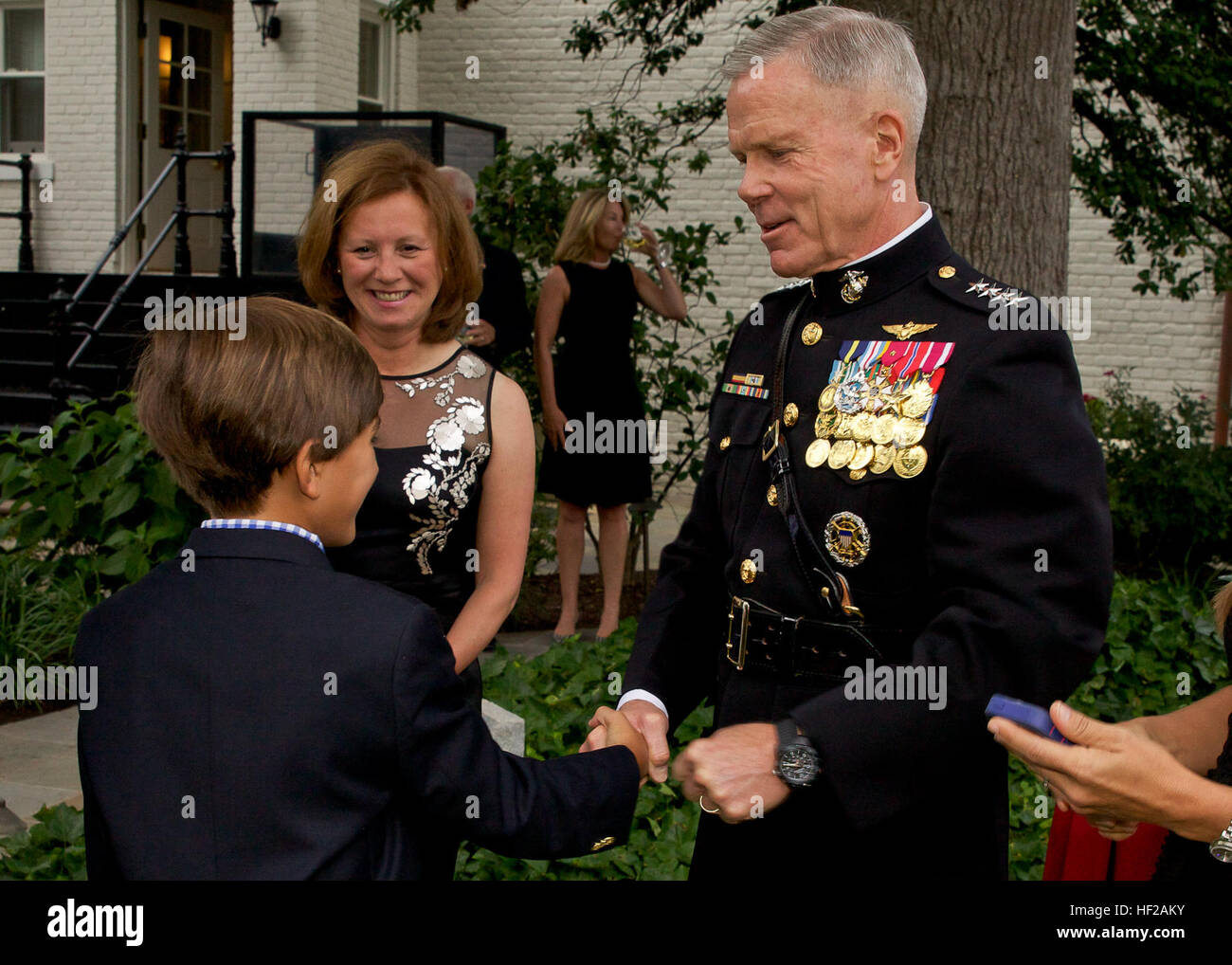 The Commandant of the U.S. Marine Corps, Gen. James F. Amos, right, and ...
