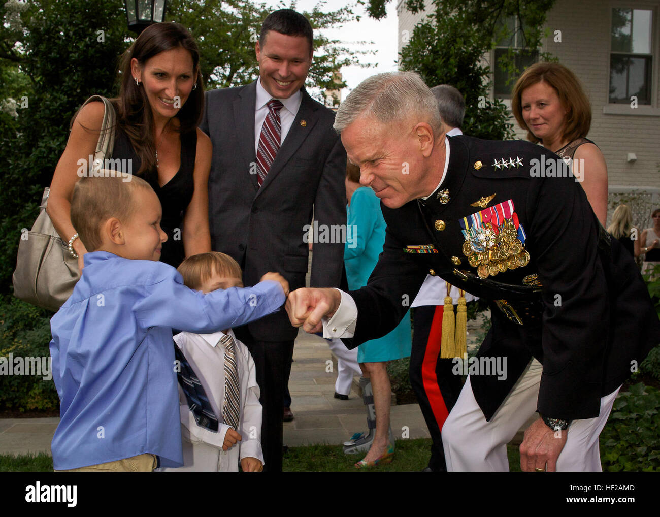 The Commandant of the U.S. Marine Corps, Gen. James F. Amos, right ...