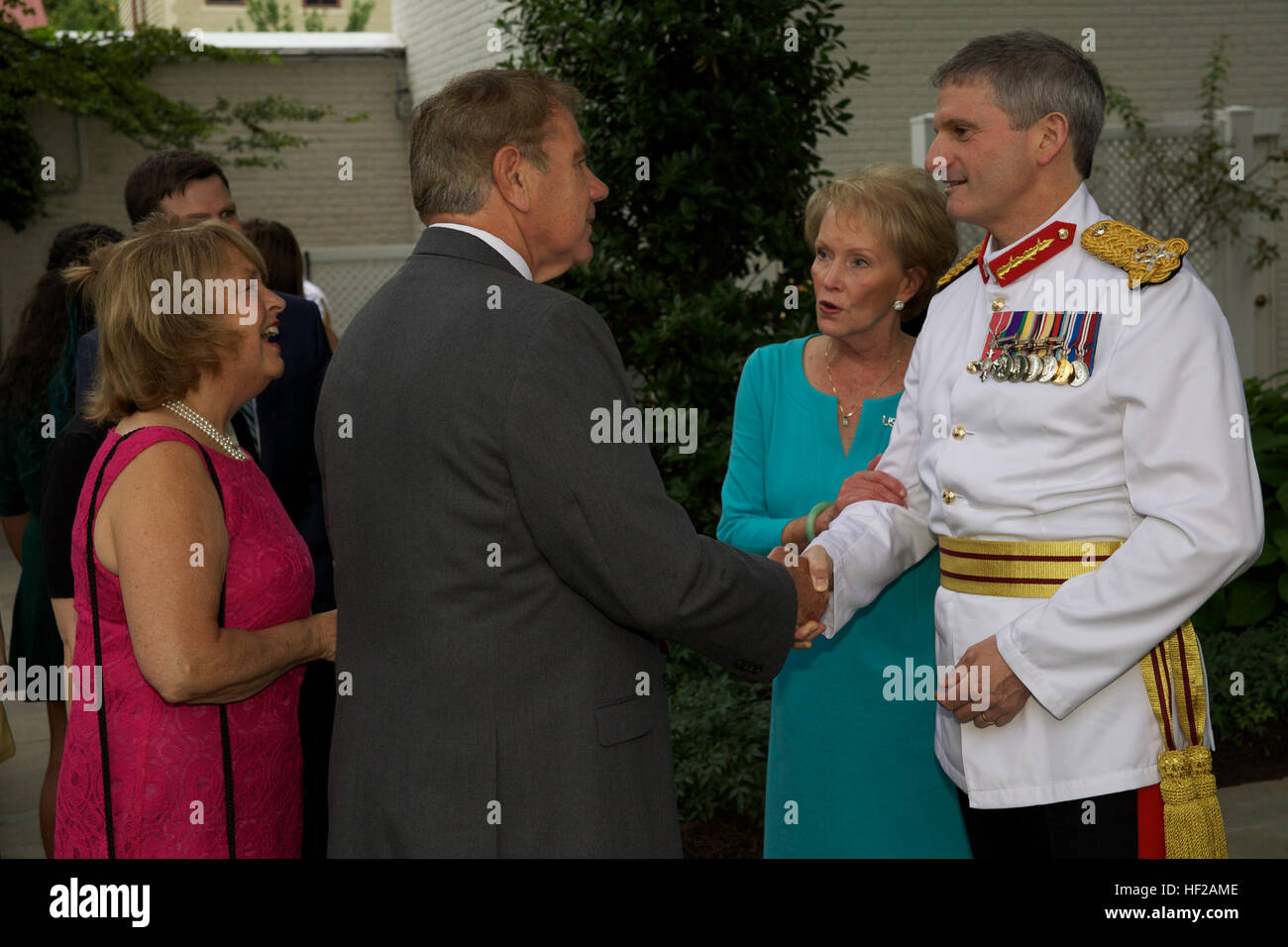 The British Royal Marines commandant and the Marine Corps First Lady ...