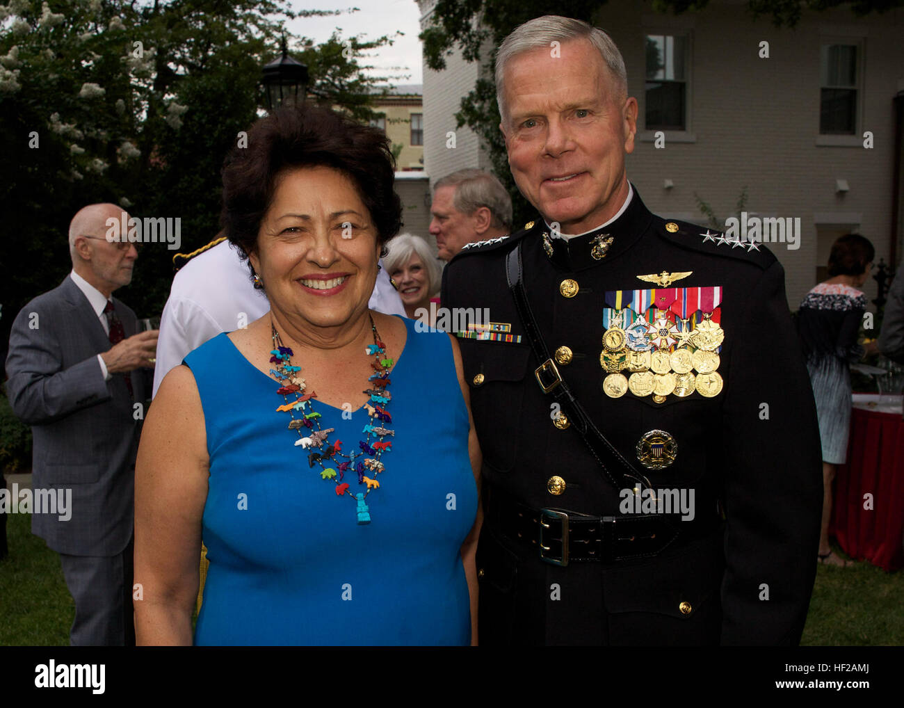 The Commandant of the U.S. Marine Corps, Gen. James F. Amos, right ...