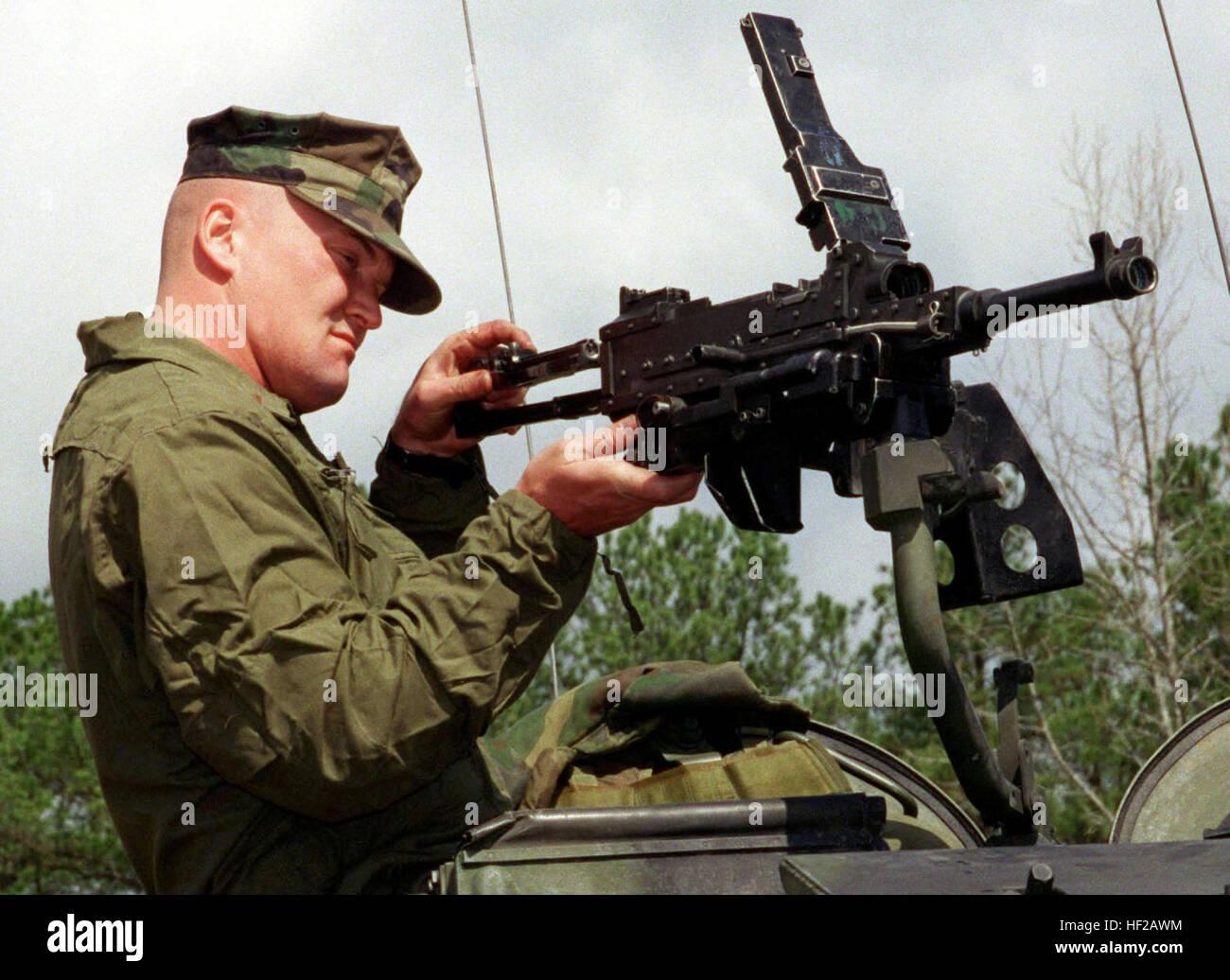 Marine Light Armored Vehicle (LAV) Commander, Charlie Company, 2nd ...