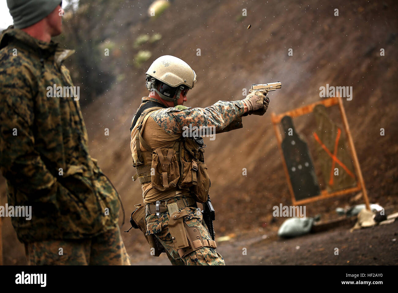 A U.S. Marine assigned to third platoon, Alpha Company, 3d ...