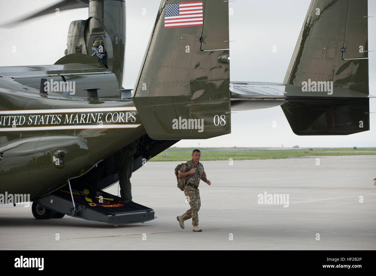 British Royal Marine Attache Col. Al Lister exits a U.S. Marine Corps ...