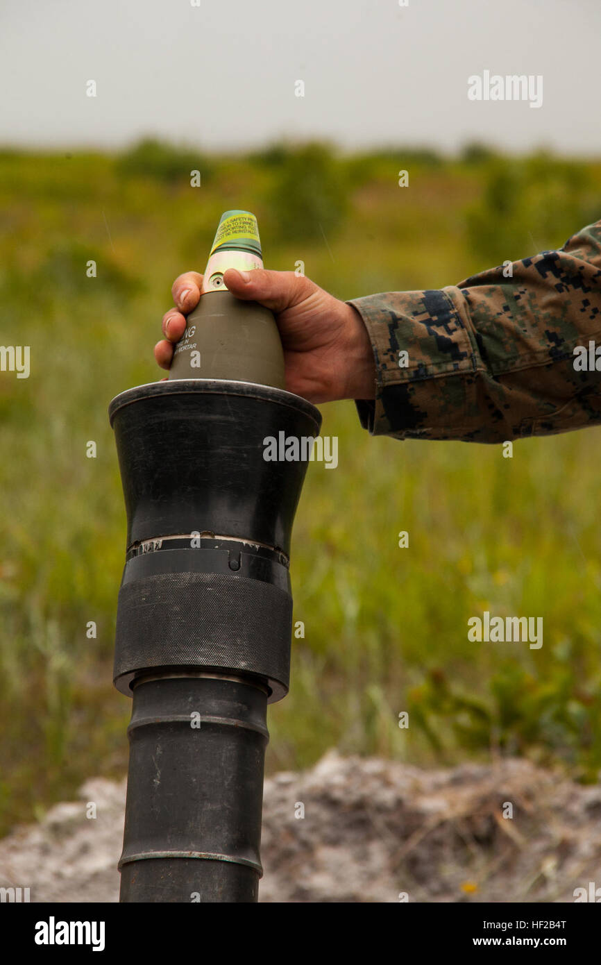 A mortarman with the 24th Marine Expeditionary Unit's Ground Combat ...