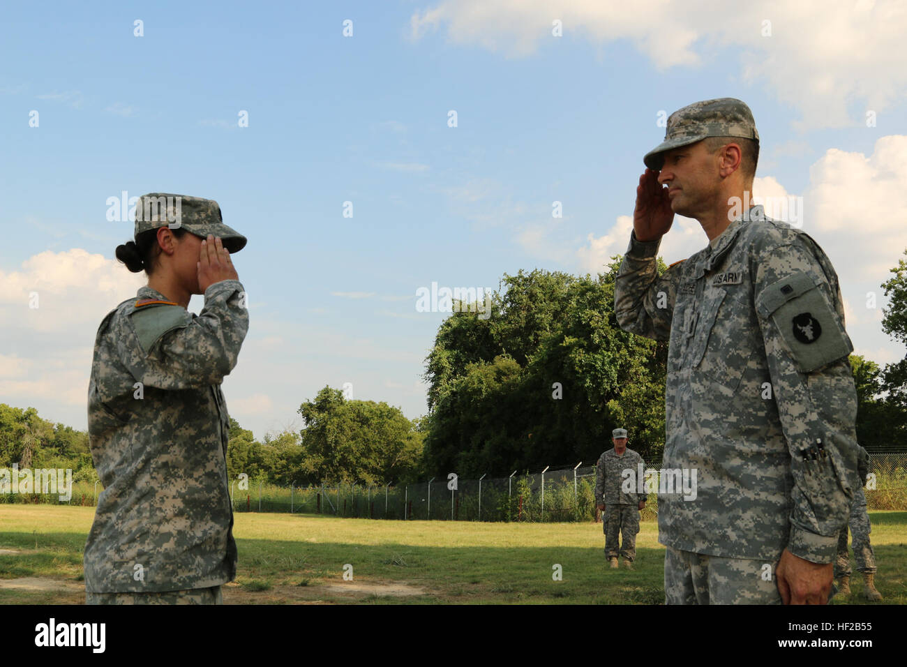 First Lt. Sarah Johnson, the commander of Headquarters and Headquarters ...