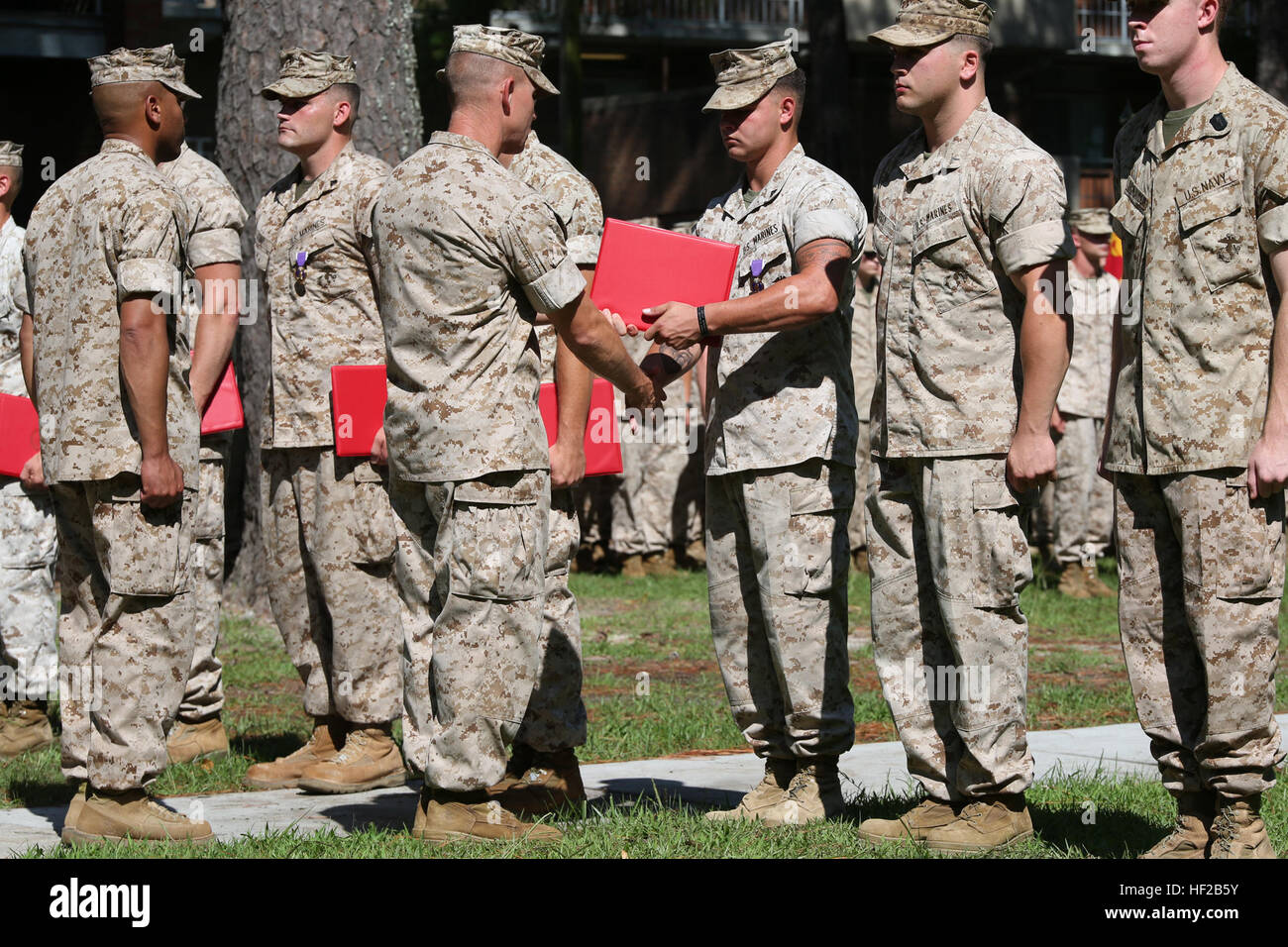 Lance Corporal Alexander C. Edwards receives the Purple Heart Medal ...