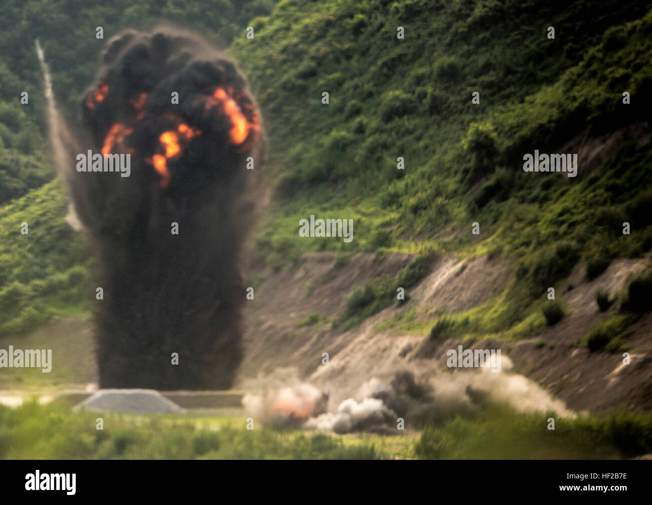 Composition C-4 and dynamite are detonated by U.S. and Republic of ...