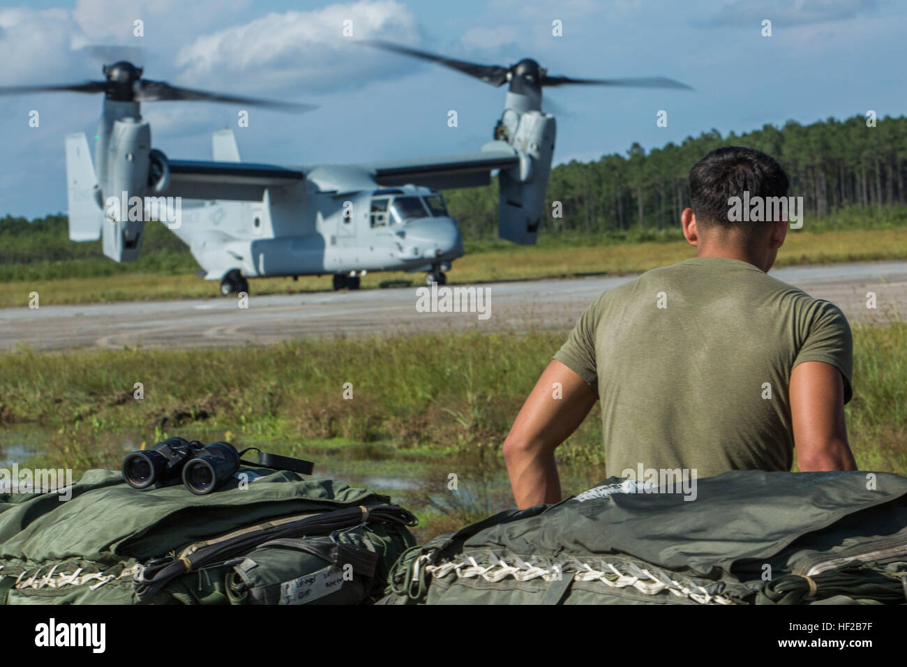 U.S. Marine Corps Lance Cpl. Raul Gomez with Landing Support Compnay ...
