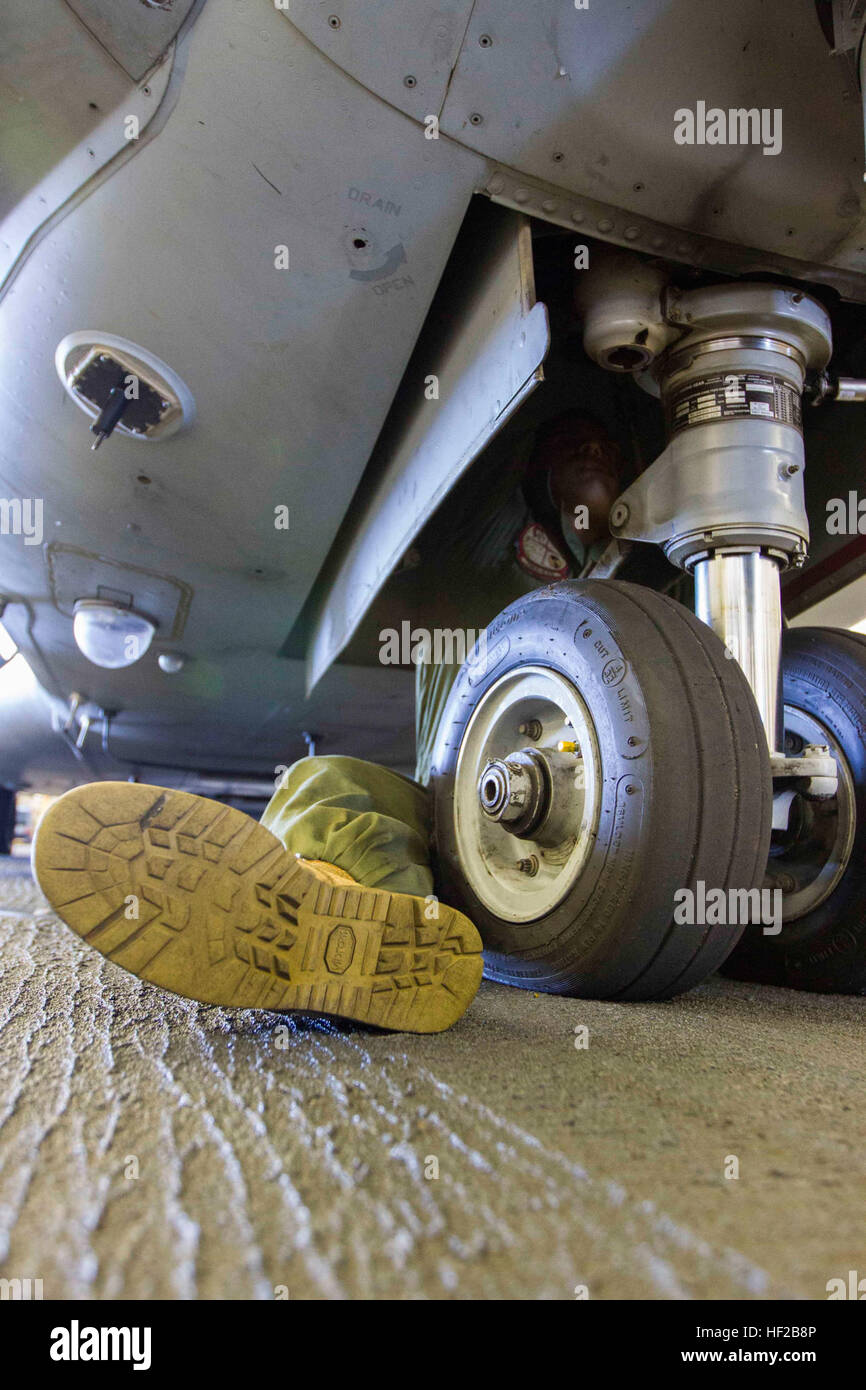 Corporal Samuel Dobek, airframes mechanic with Marine Operational Test ...