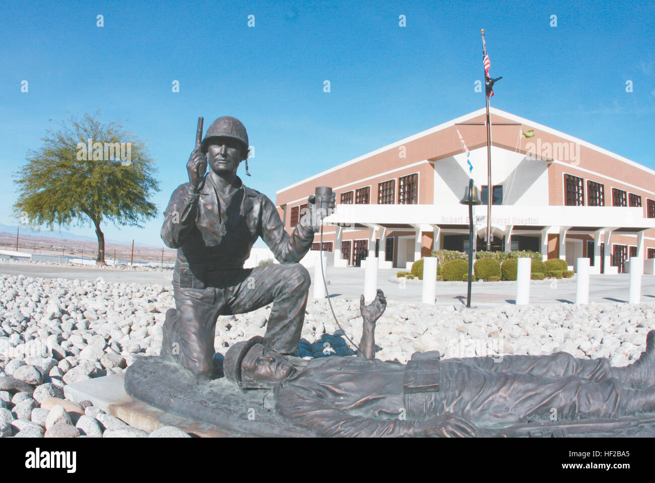 The statue of Robert E. Bush, which stands in front of the Robert E ...