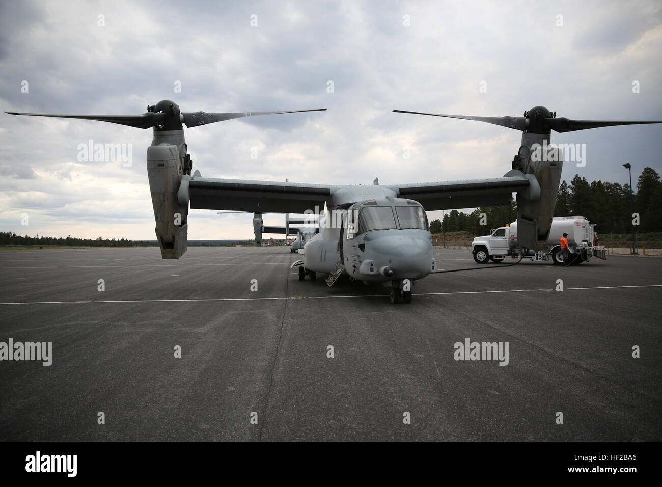Two MV-22B Ospreys with Marine Medium Tiltrotor Squadron (VMM) 166 get ...