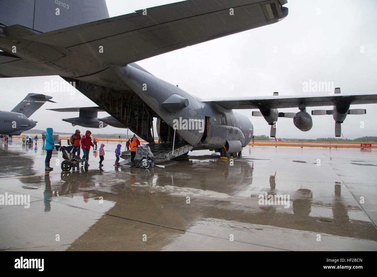 Visitors from around Alaska prepare to board an Alaska Air National ...