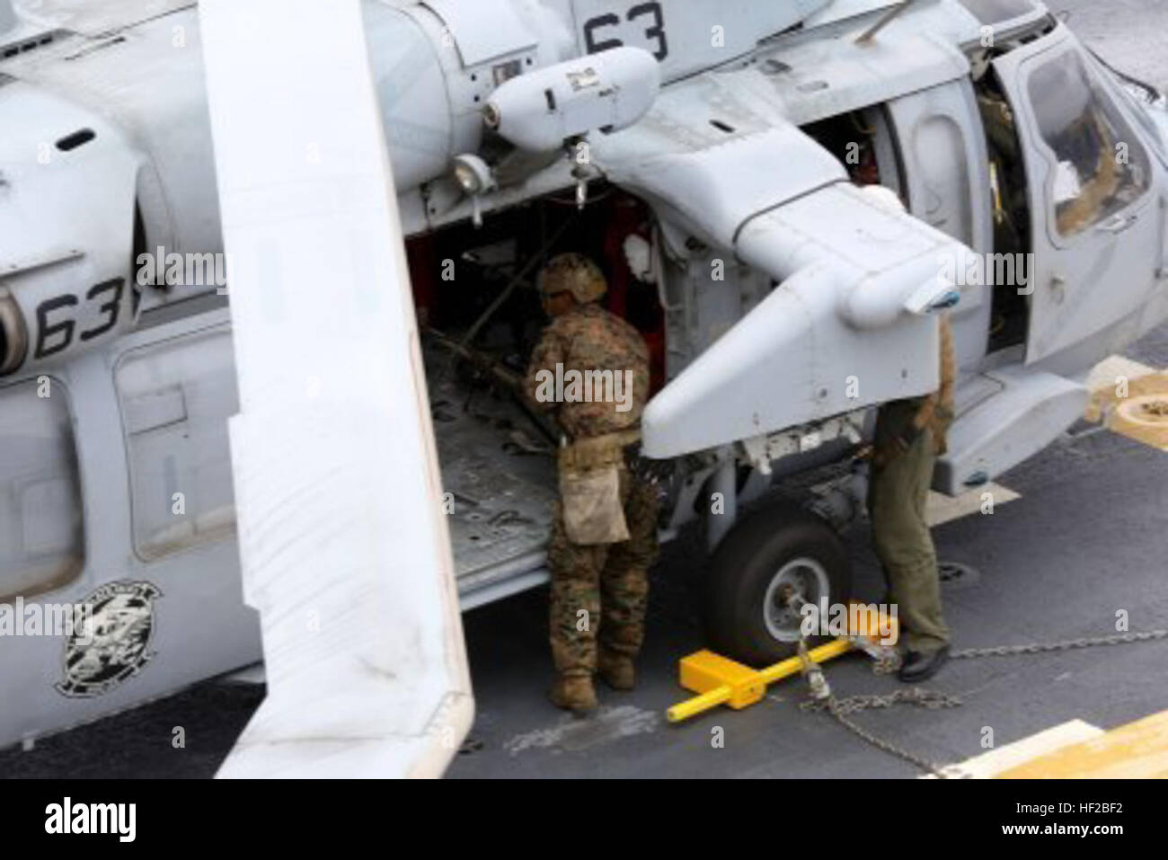 A Force Reconnaissance Marine, with Special Purpose Marine Air Ground ...