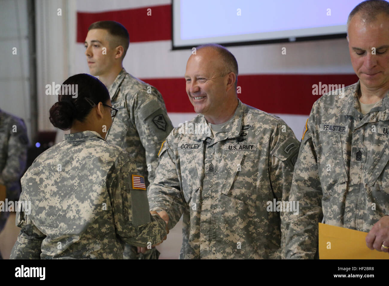 Command Sgt. Maj. Brunk W. Conley, command sergeant major of the Army ...