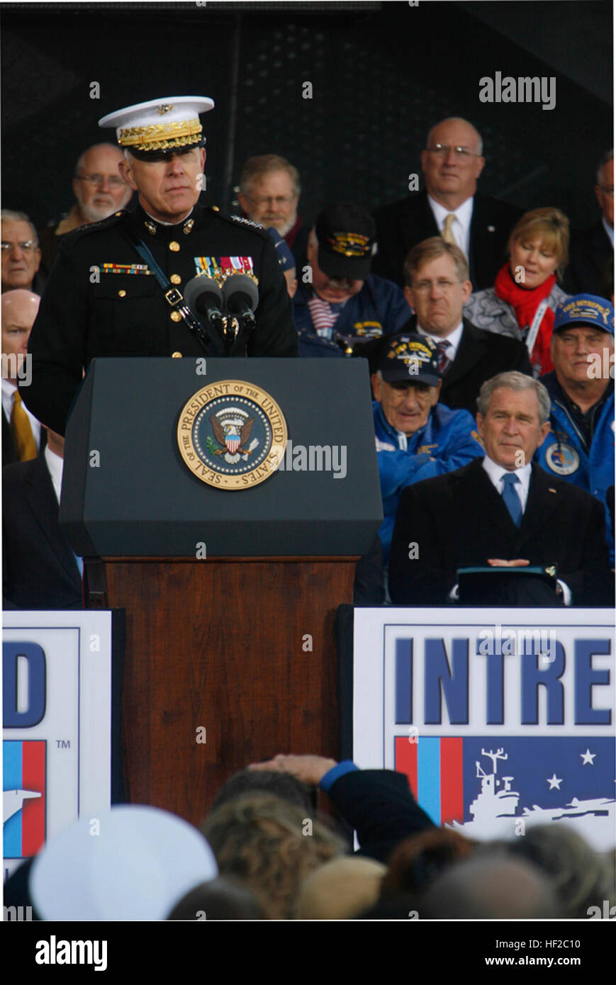 Gen. James Conway, Commandant of the Marine Corps, speaks during a ...