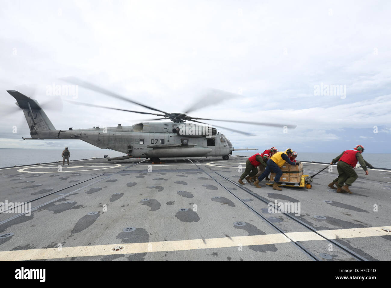 U.S. Marines assigned to Marine Aviation Logistics Squadron 29, perform ...