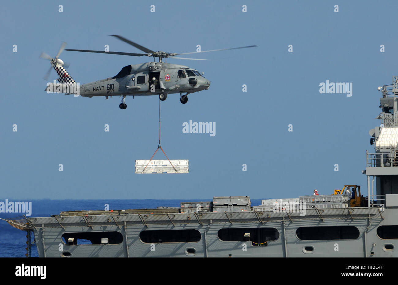 An SH-60F Sea Hawk assigned to the "Black Knights" of helicopter Anti ...