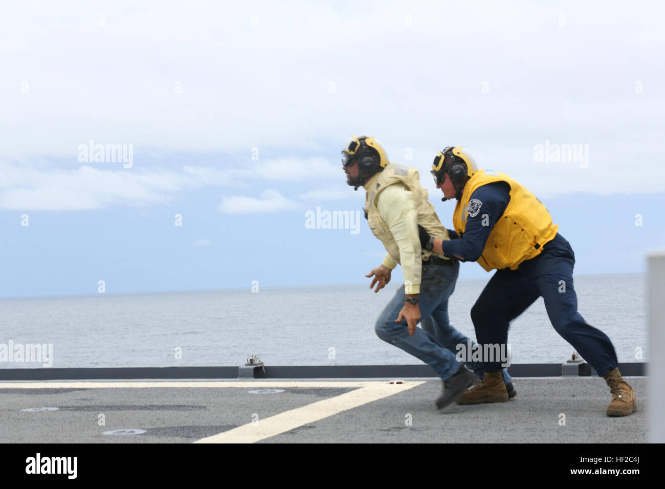 U.S. Marine Corps Gunnery Sgt. Michael K Ward, right, a mobile facility ...