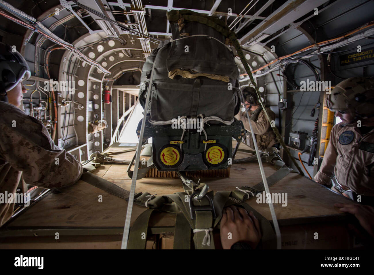 Marine parachute riggers with 1st Marine Logistics Group and a crew ...