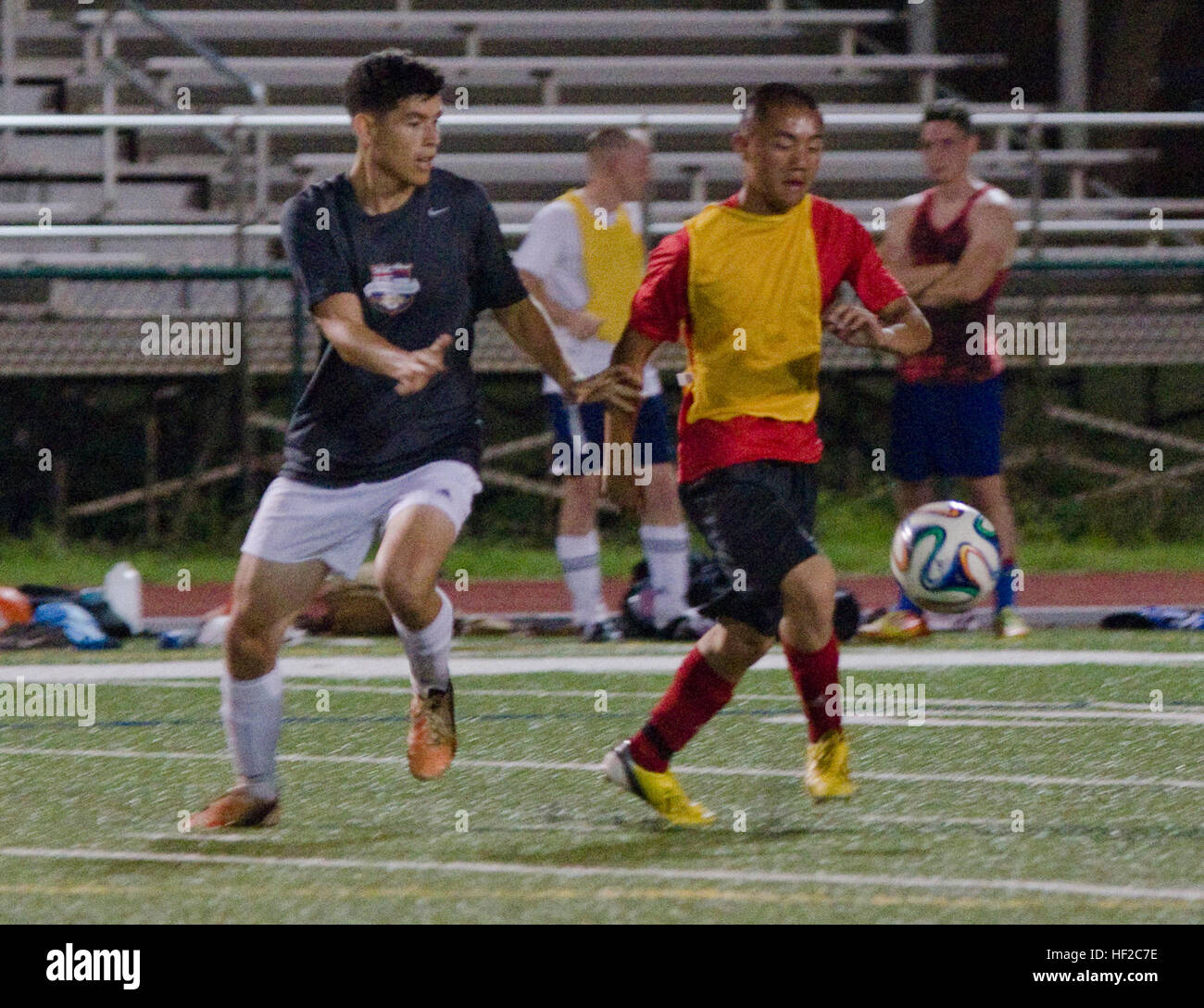James Barrientos (left), a members of the Armed Forces Hawaii Futbol ...