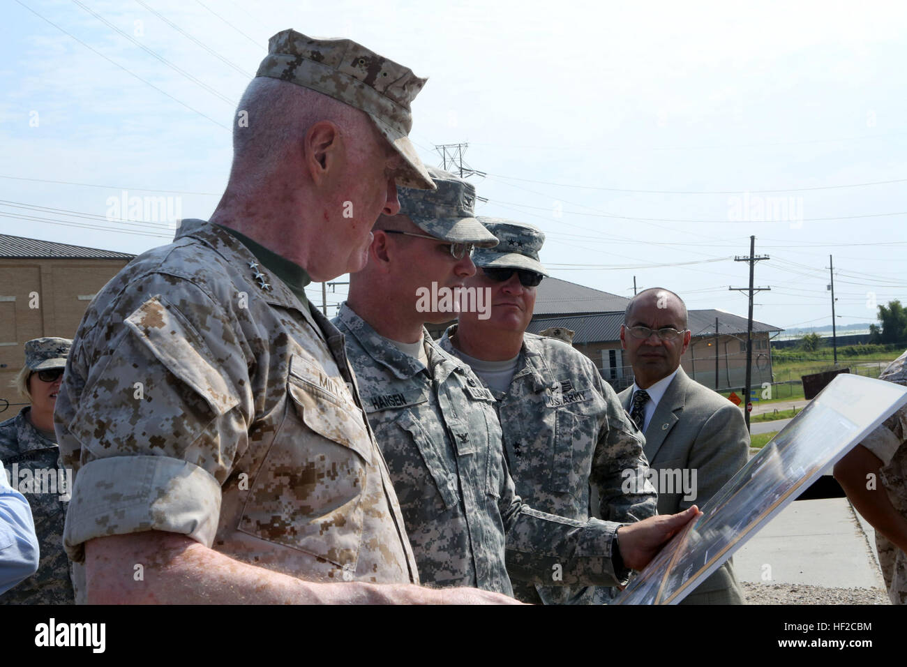 Lt. Gen. Richard P. Mills, commander of Marine Forces Reserve, looks as ...