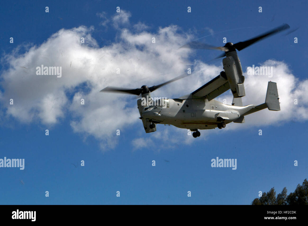 A MV-22 Osprey departs from Smith Field while carrying U.S. Marine ...