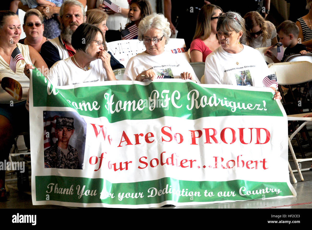 Family and friends of Pfc. Robert Rodriguez, 132nd Military Police ...