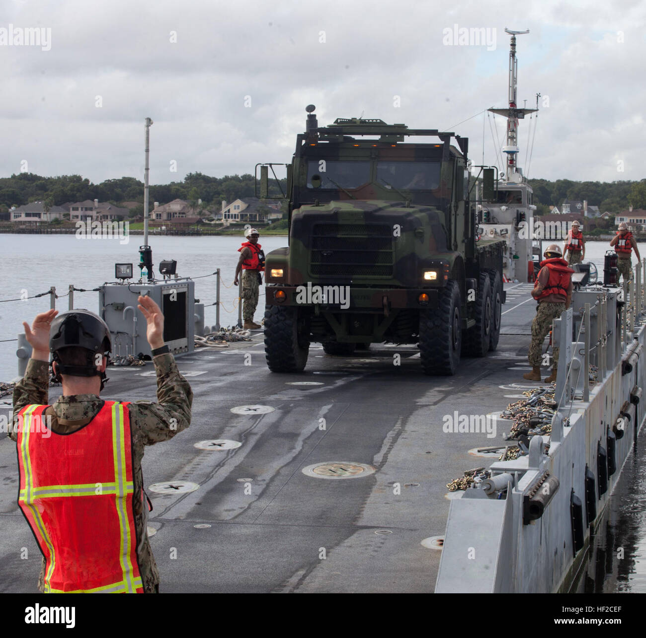 Petty Officer Third Class James Stanley, a beachmaster with ...