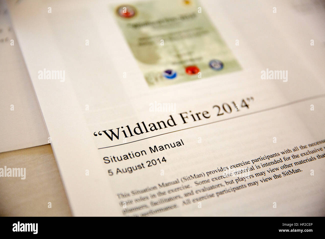 Participants of "Wildland Fire 2014", a tabletop exercise scenario ...