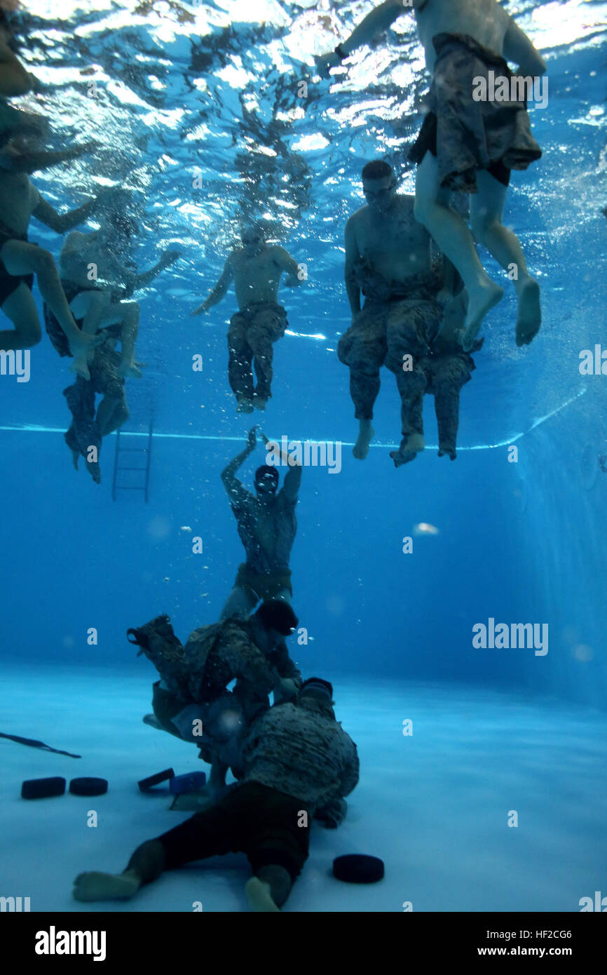 U.S. Marines assigned to 2d Marine Aircraft Wing participate in a Water ...