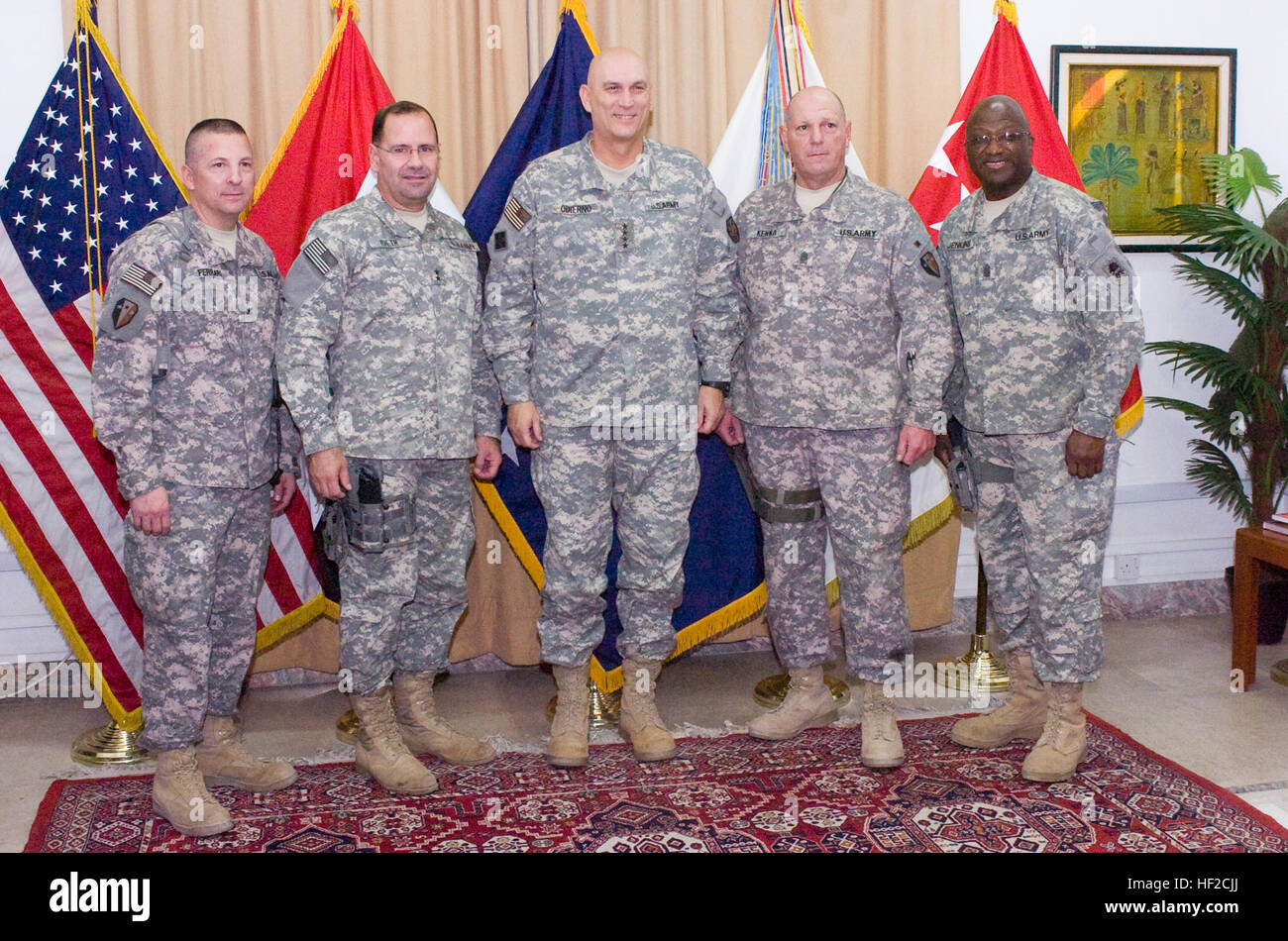 From left, Col. Steven Ferrari, Joint Area Support Group-Central (JASG ...