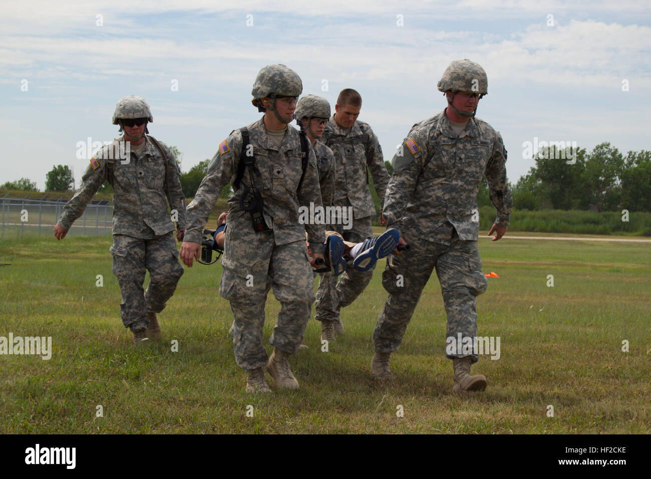 Members of the 1077th Ground Ambulance Company, Kansas Army National ...
