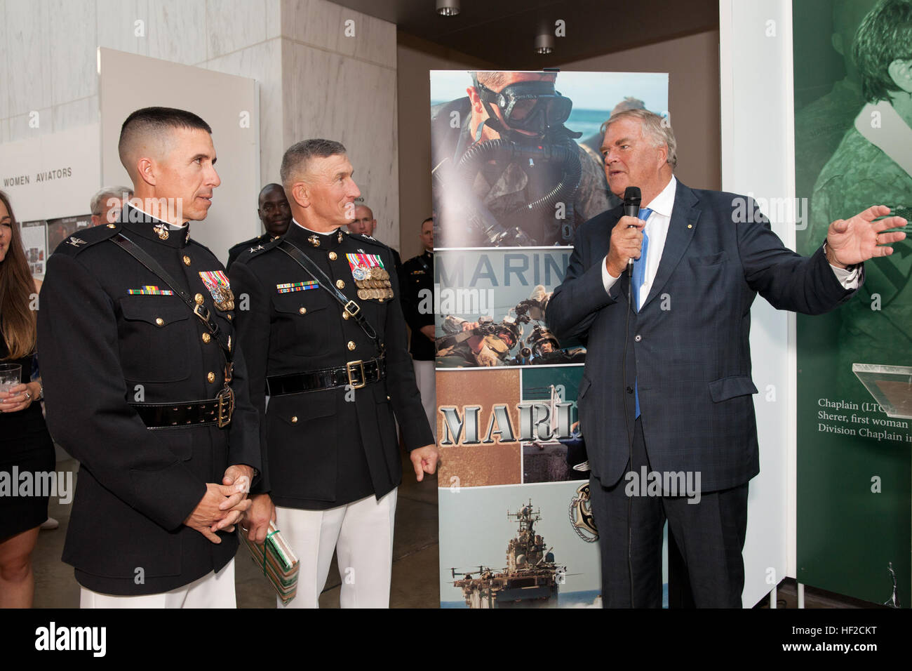 From Left The Commanding Officer Of Marine Barracks Washington Col