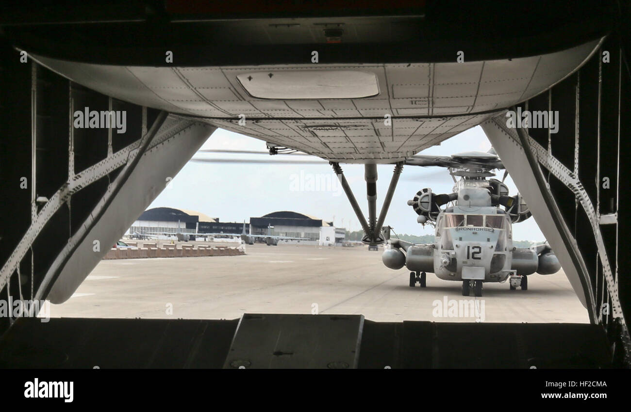 A CH-53E Super Stallion assigned to Marine Heavy Helicopter Squadron ...
