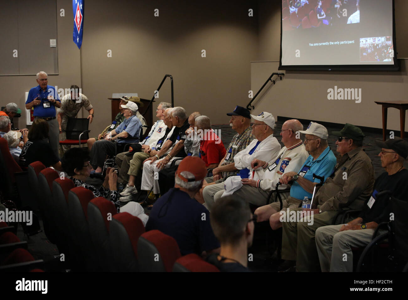 World War II Marine Raiders speak to family, friends and a group of ...