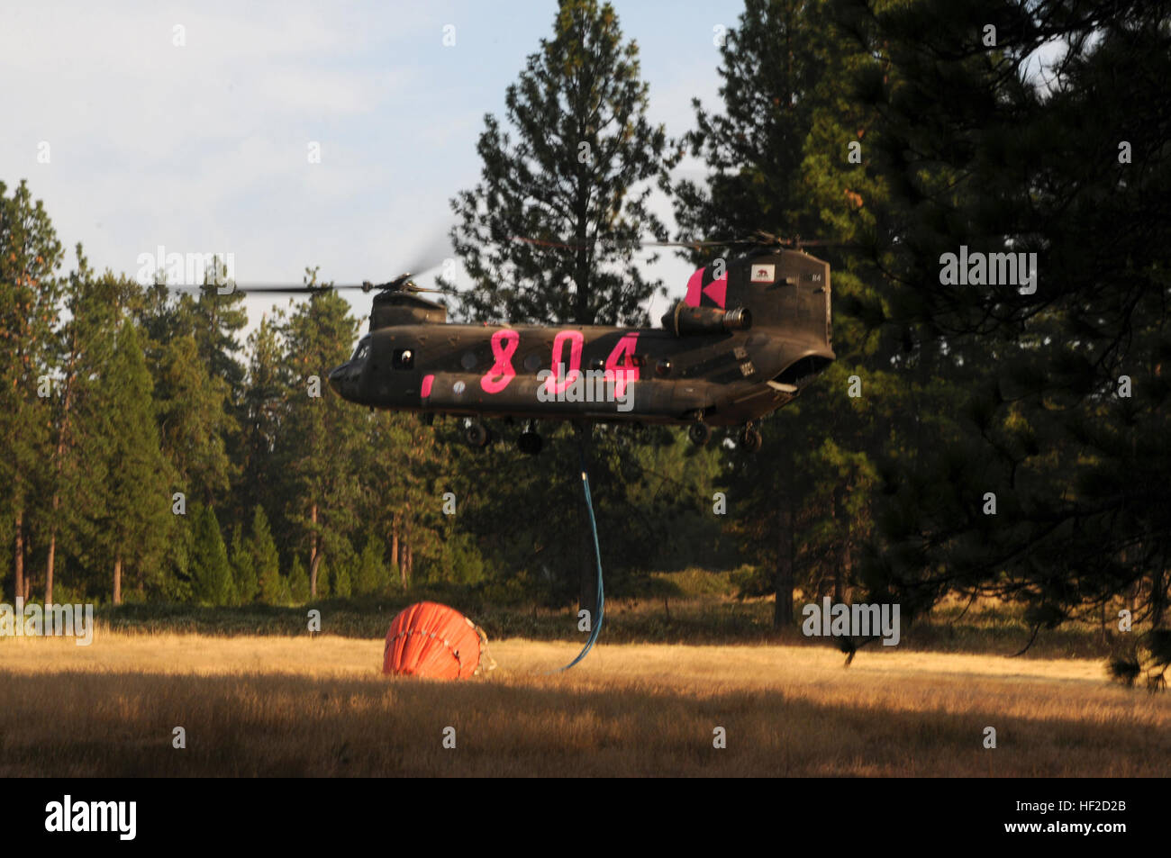 A California Army National Guard CH-47 Chinook helicopter from B ...