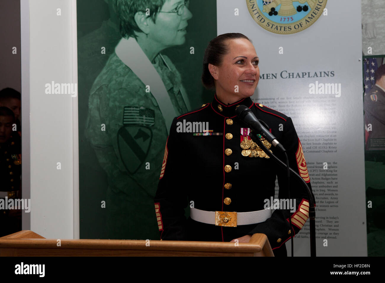 The Sergeant Major of Marine Barracks Washington, Sgt. Maj. Angela ...