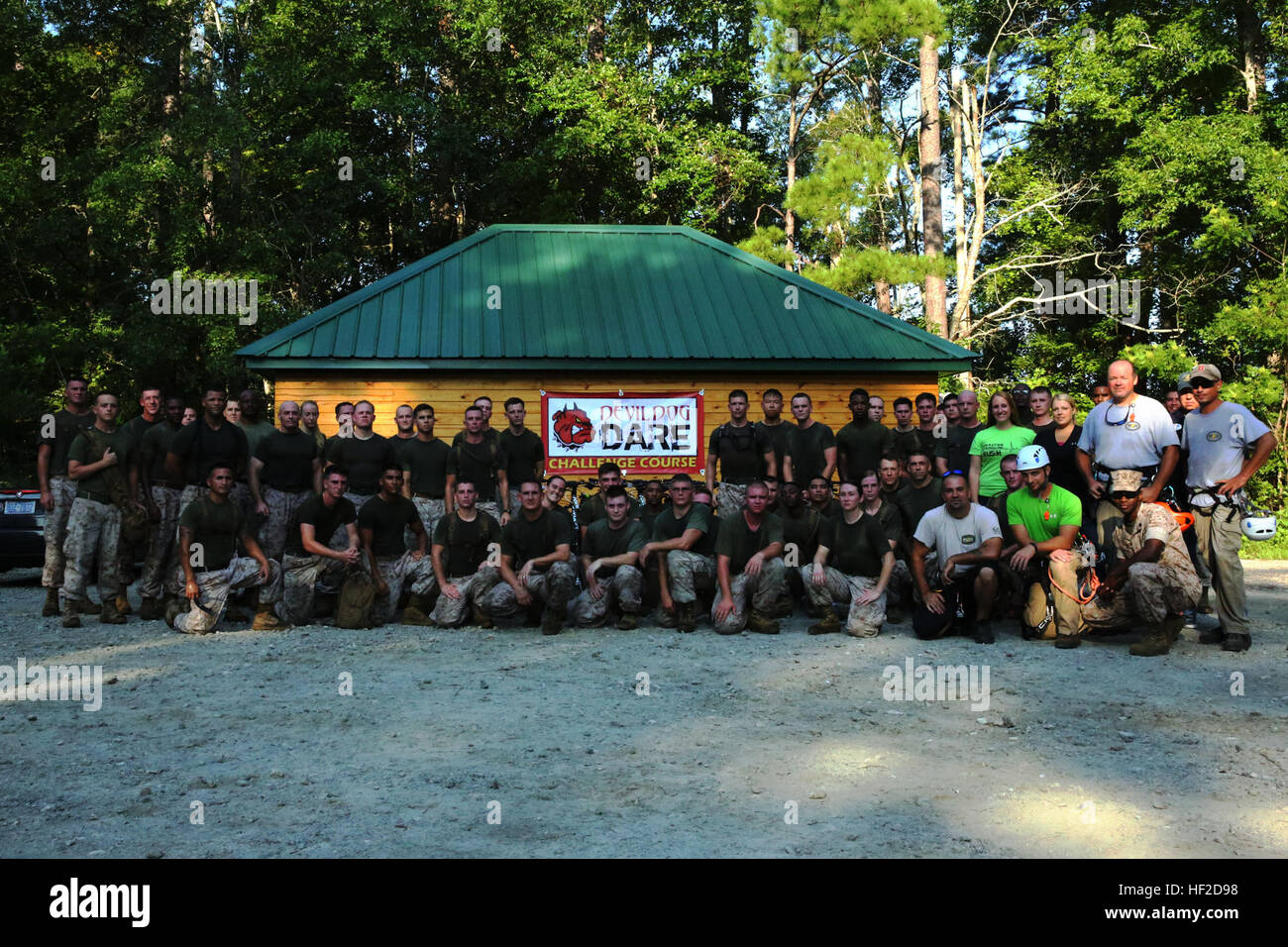 Marines with Marine Tactical Air Command Squadron 28 gather for a photo ...
