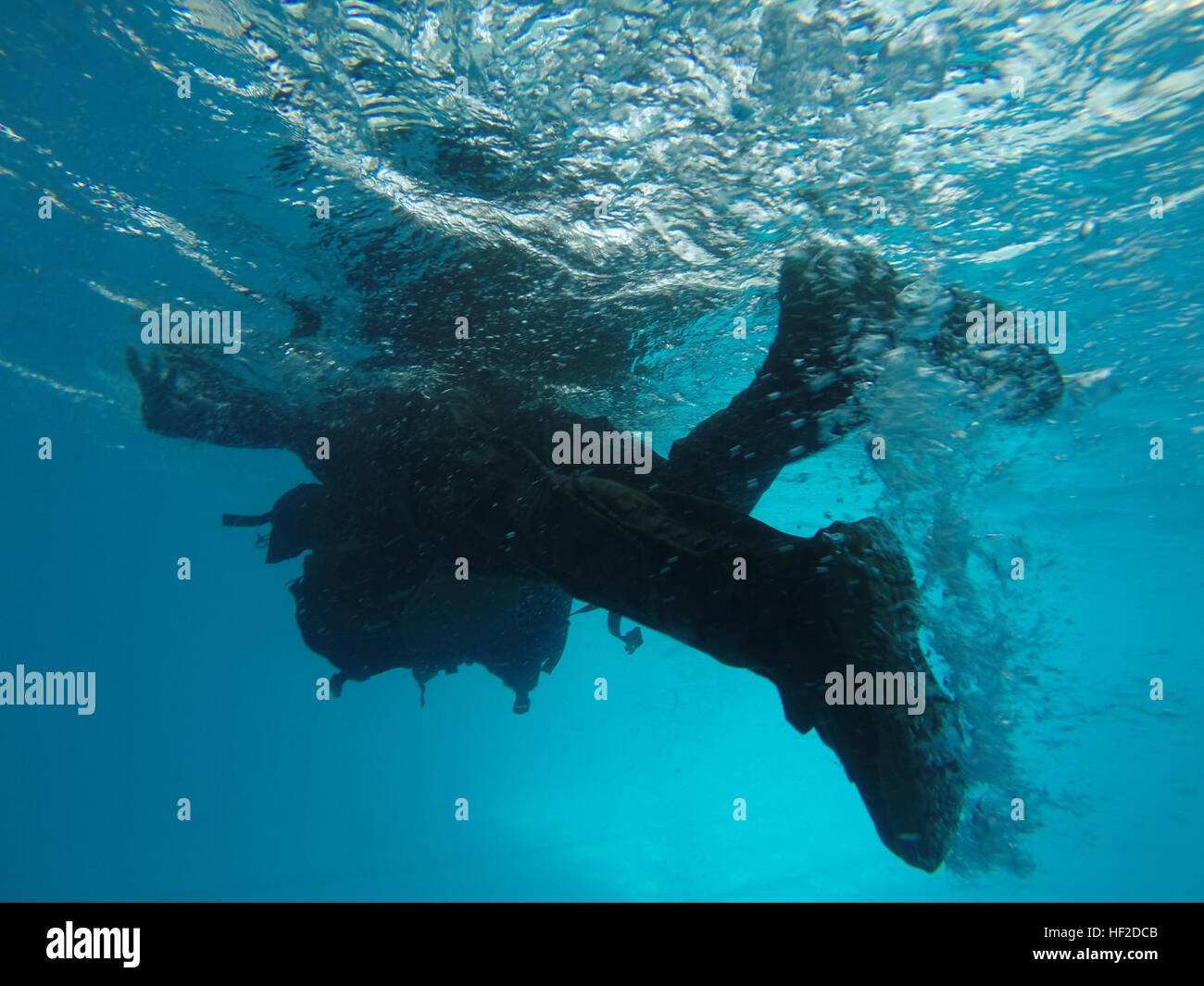 U.S. Marines participate in swim qualification in the area 5 swimming ...