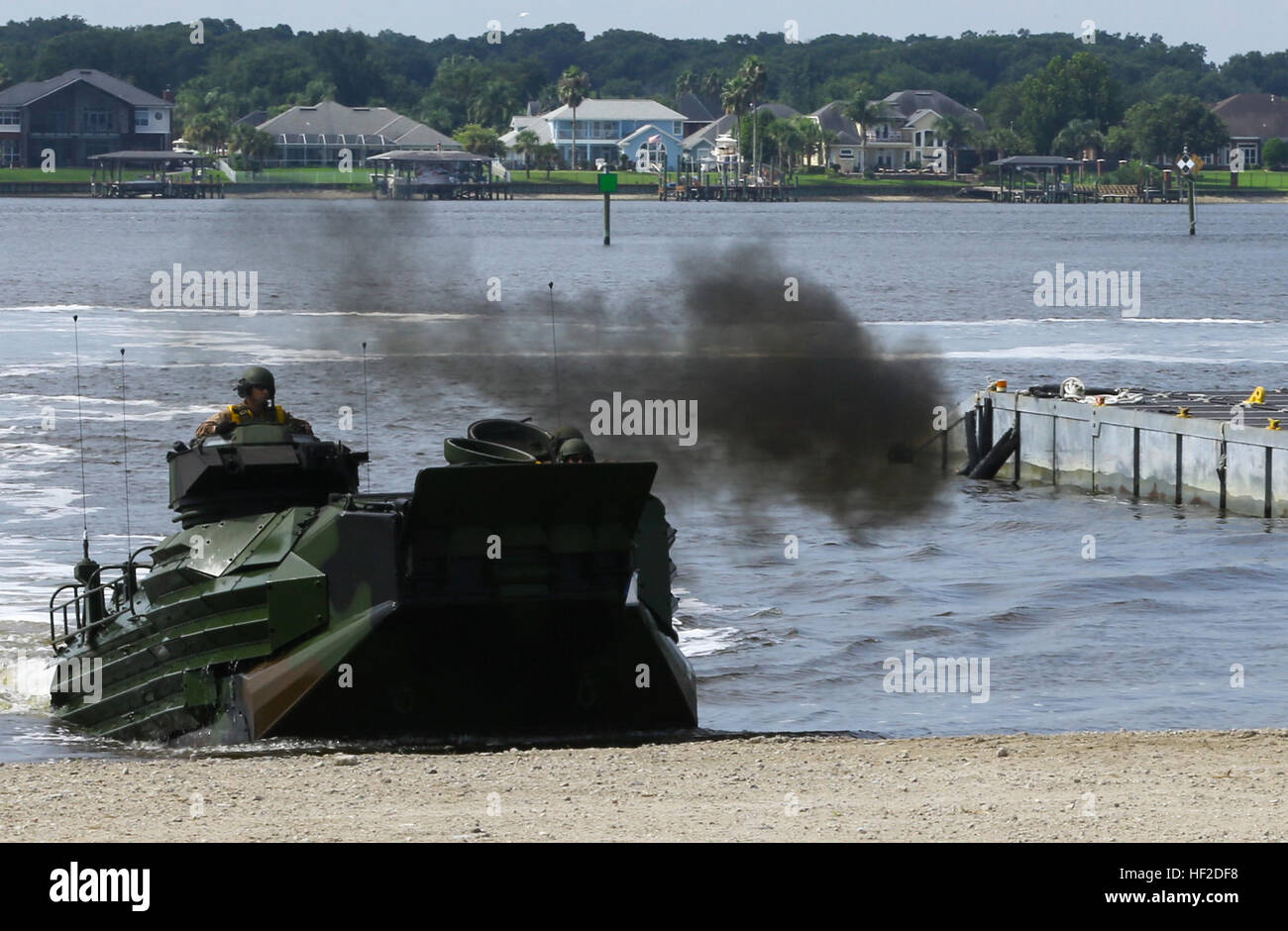 An amphibious assault vehicle with 4th Assault Amphibian Battalion ...