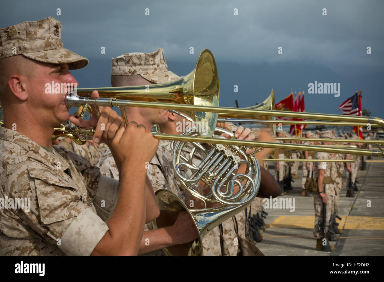 U S Marines With U S Marine Corps Forces Pacific Band Play During A