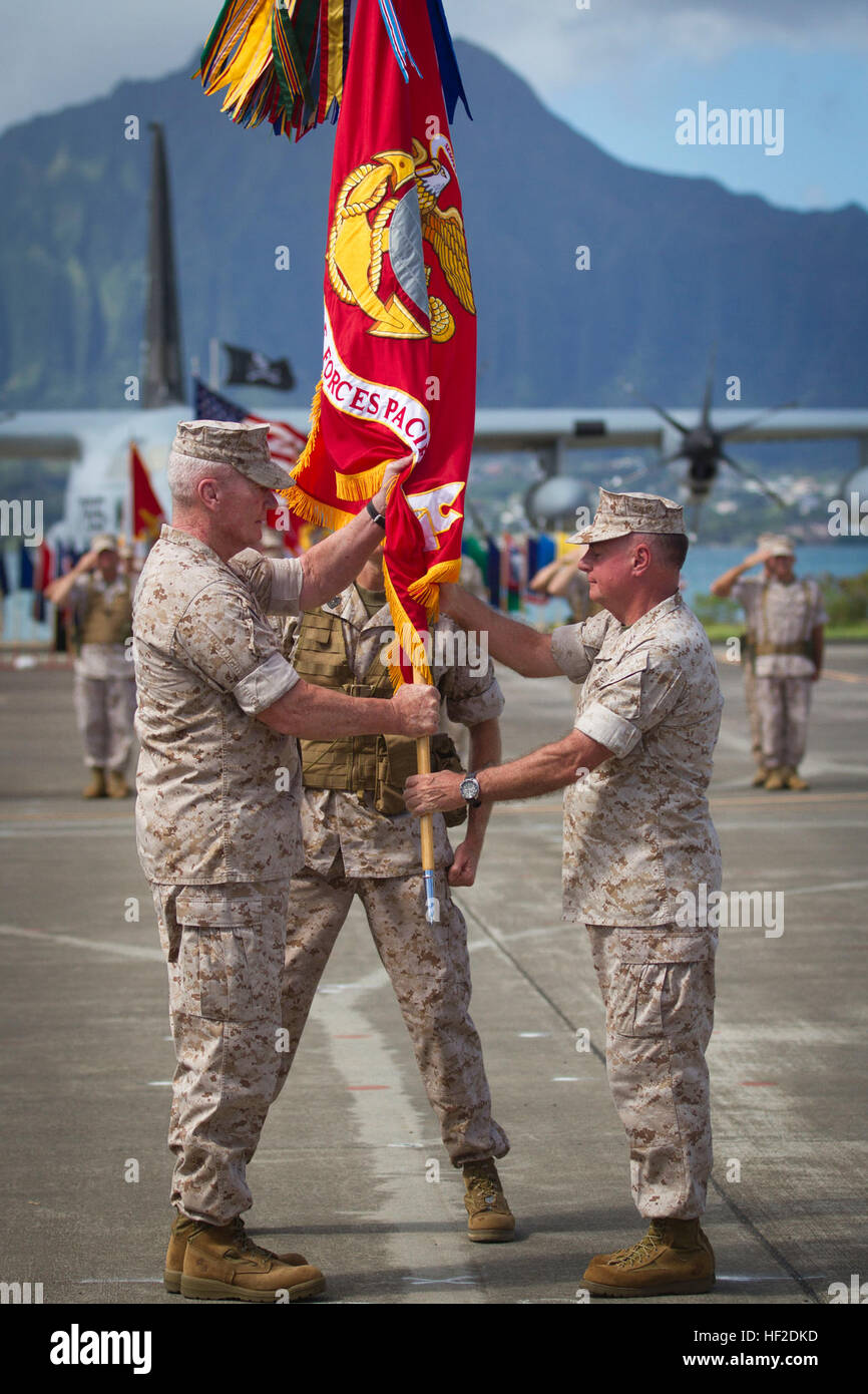 U.S. Marine Corps Lt. Gen. John A. Toolan, Jr.(left) assumes command ...