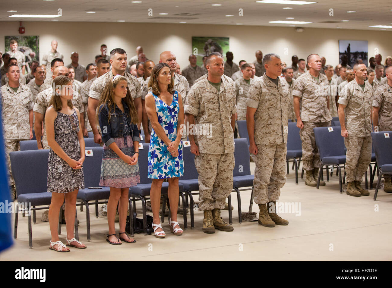 U.S. Marines and family members from the School of Infantry-East (SOI-E ...