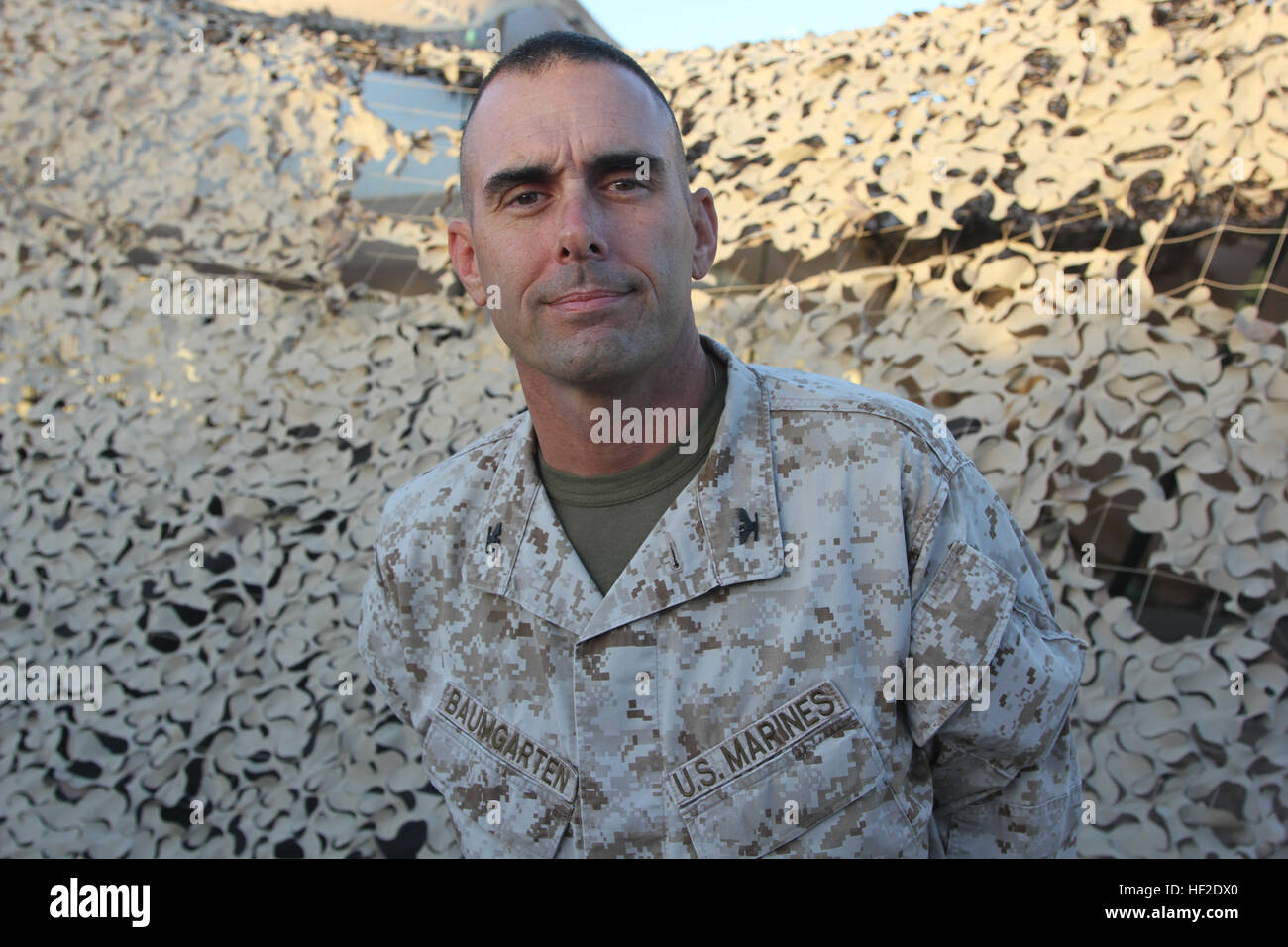 Colonel Peter B. Baumgarten, commanding officer, 1st Marine Regiment ...