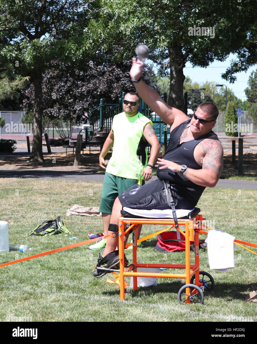 Sgt. Michael Wishnia from Wounded Warrior Battalion-West practices ...