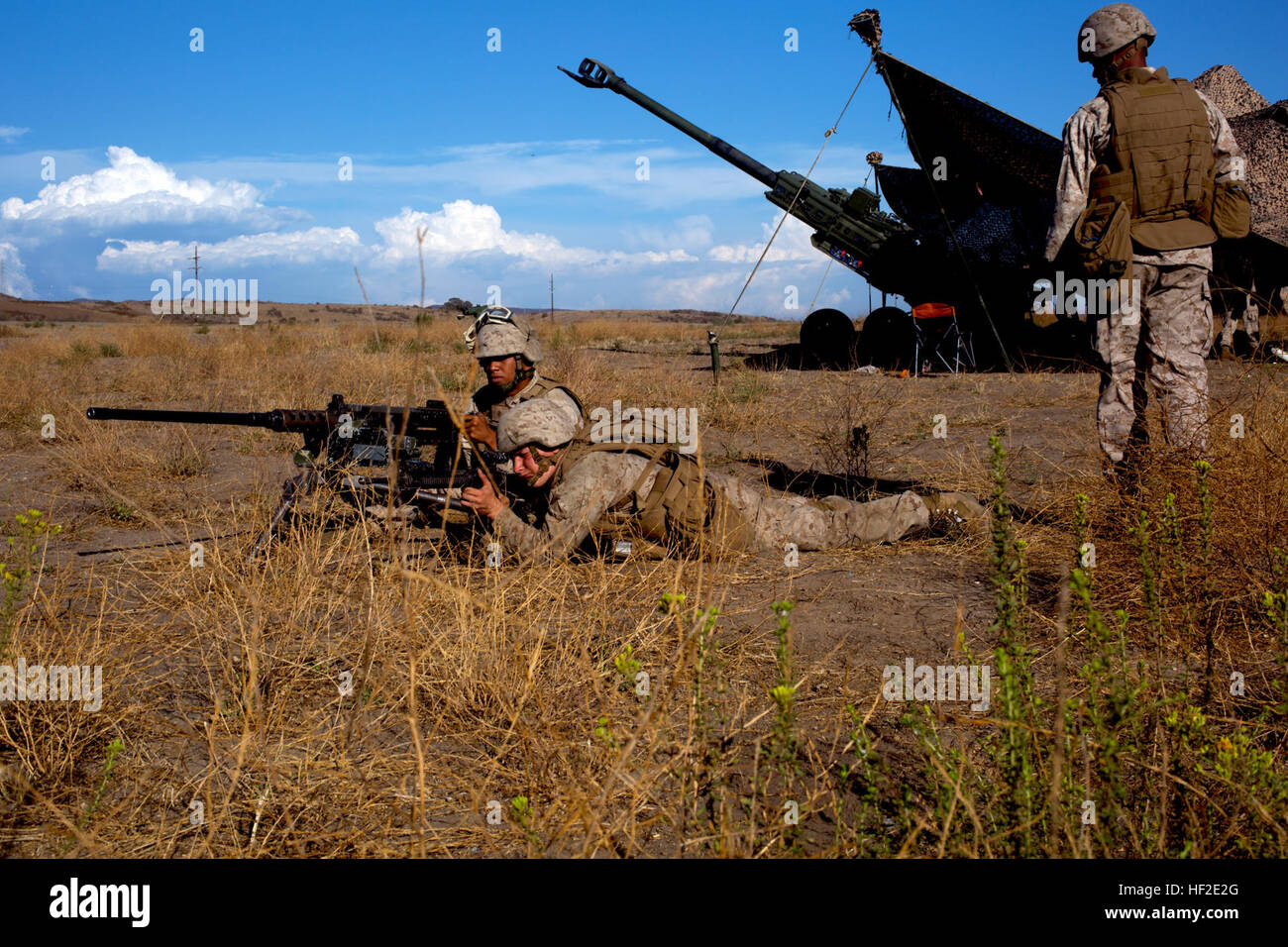 Marines with Echo Battery, 2nd Battalion, 11th Marine Regiment, 1st ...