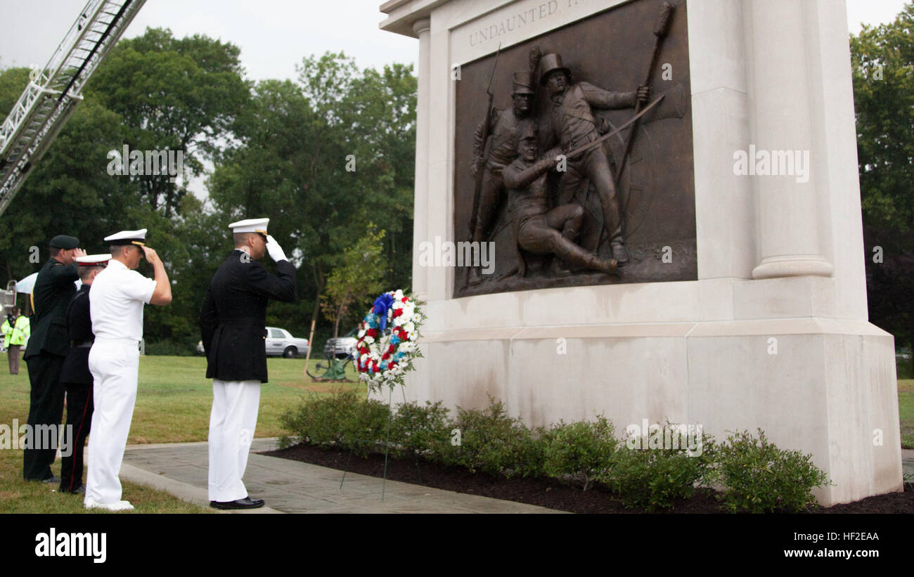 Wounded Commodore Joshua Barney, commander of the Chesapeake Flotilla ...