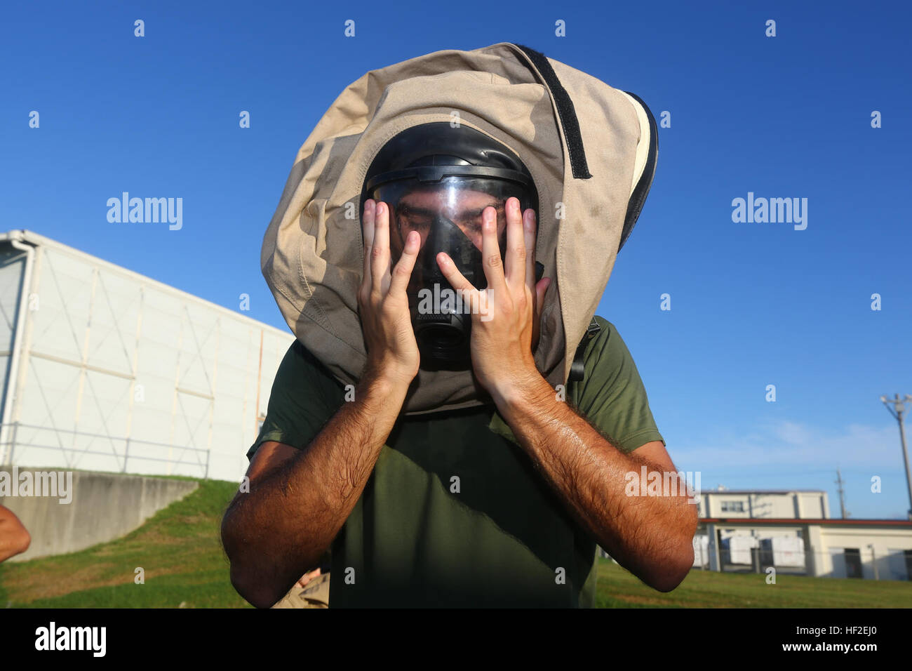 U.S. Marines Corps Lance Cpl. Ben Packer, with Chemical, Biological ...