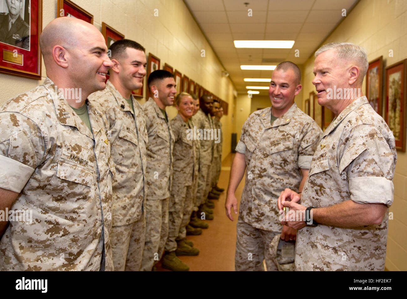 U.S. Marine Corps Maj. Matthew F. McDonald, center right, company ...